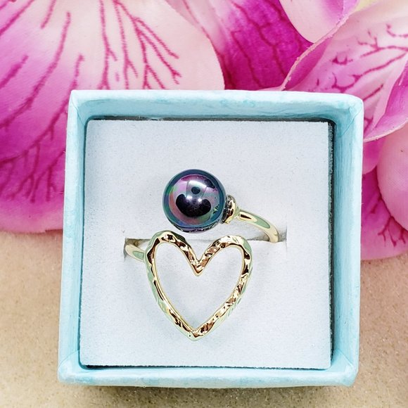 Handmade | Jewelry | Heart Pearl Shell Ring | Poshmark